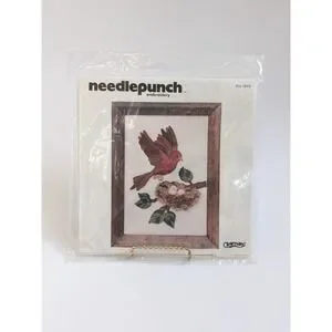 Craftways | Office | Vintage Craftways Needlepunch Embroidery Kit Red ...